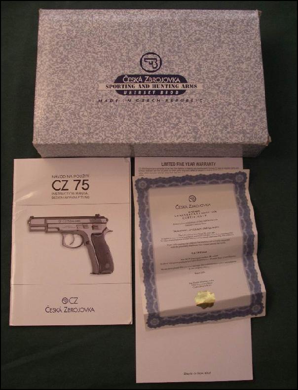 Cz Model 75 9mm 30th Anniversary Nib For Sale at GunAuction.com - 7859514