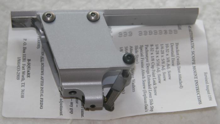 B Square Mount for 1911 Gov't Frames & clones