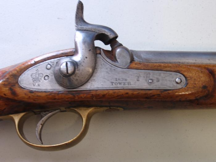 1858 Enfield Tower Flintlock 2 Band Rifle For Sale at GunAuction.com ...