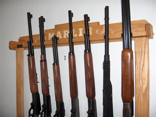 Lockable Gun Rack - Solid Oak - Custom 20-54'Long For Sale at ...