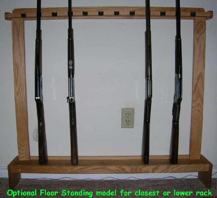 Winchester Lockable Gun Rack - Solid Oak - Custom 20-54` Long For Sale ...