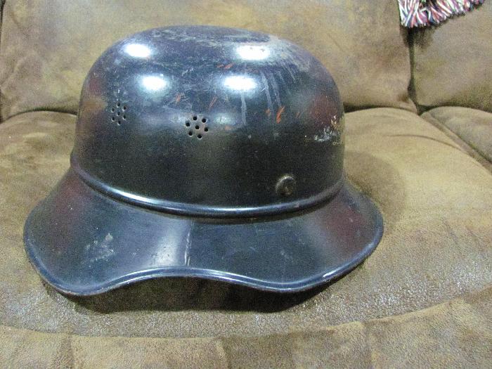 Nazi Helmet Blue Luftschutz See Pics For Sale at GunAuction.com - 10463389