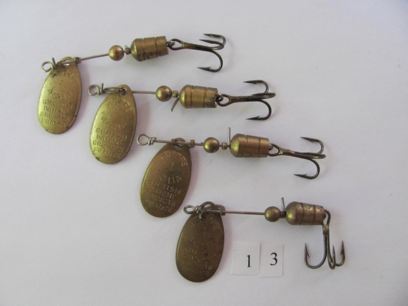 4pc Aglia Mepps #1 French Spinners For Sale at GunAuction.com - 10528231