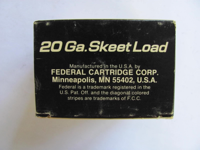 Federal 20ga Skeet Load Yellow Plastic Full Fine+ For Sale at ...