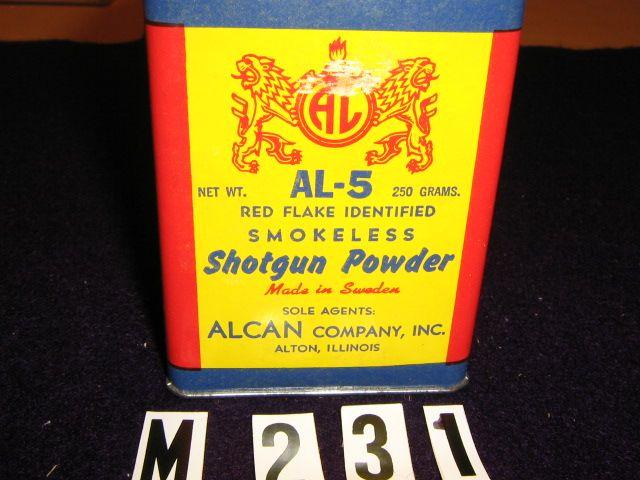 Alcan Classic Powder Can-Empty & Excellent For Sale at GunAuction.com ...