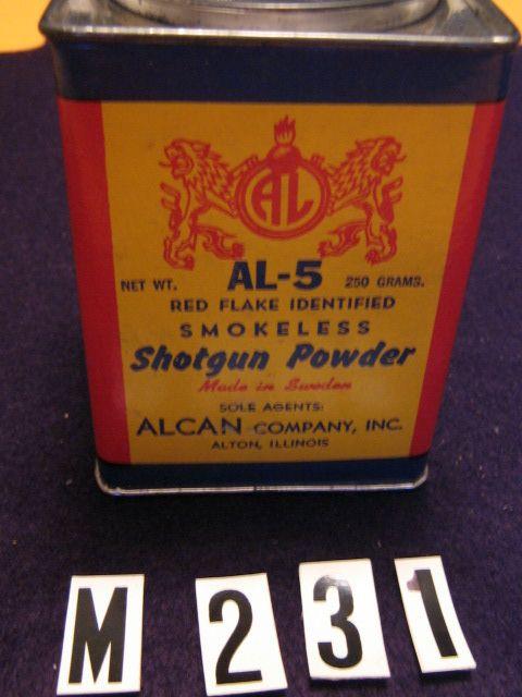 Alcan Classic Powder Can-Empty & Excellent For Sale at GunAuction.com ...