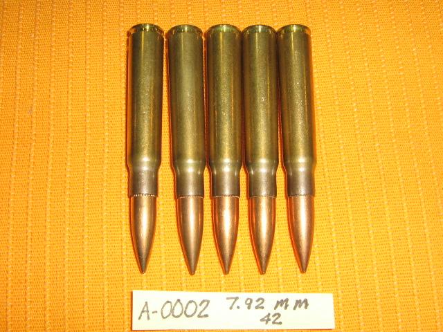 7.92 Mm 42 (8x57) Mauser 1942 5-Rnd. Lot For Sale at GunAuction.com ...