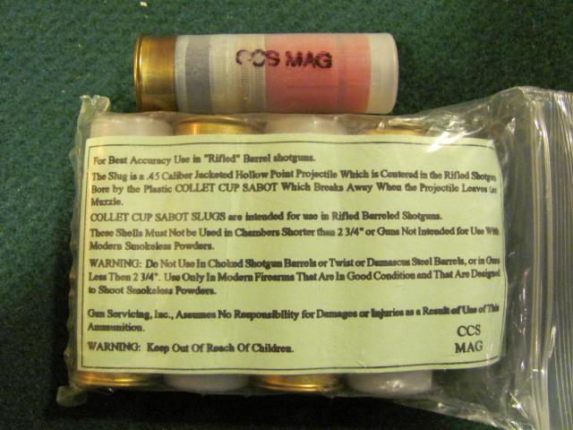 Collet Cup Sabot 12ga Slugs 5 Rounds .45 Cal. For Sale at GunAuction ...