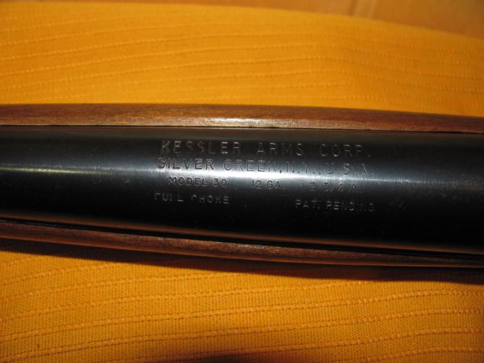 Kessler Arms Corporation Model 30 12ga 2 3/4 Inch Full Choke For Sale ...