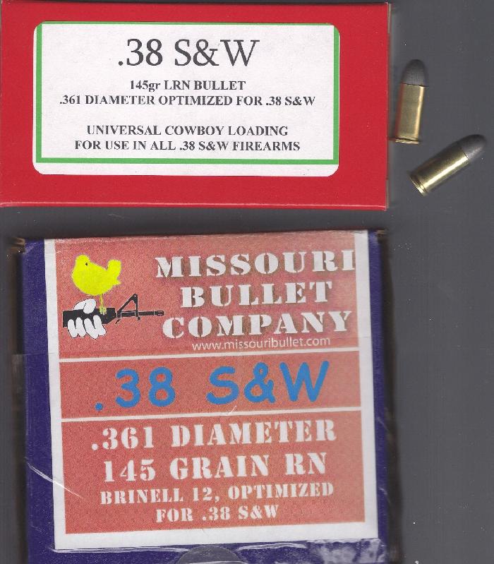 .38 S&W Cowboy Loads With Proper .361 Dia Bullet For Sale at GunAuction ...