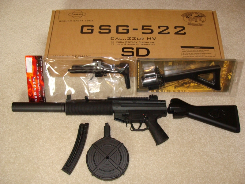 American Tactical Gsg Ati Gsg 522sd 22lr 110 Rotary Drum + Accy`S For ...