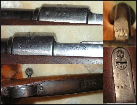 Waffen And Munitionsfabren Old German Rifle Berlin 1907 Gew. 98 For ...