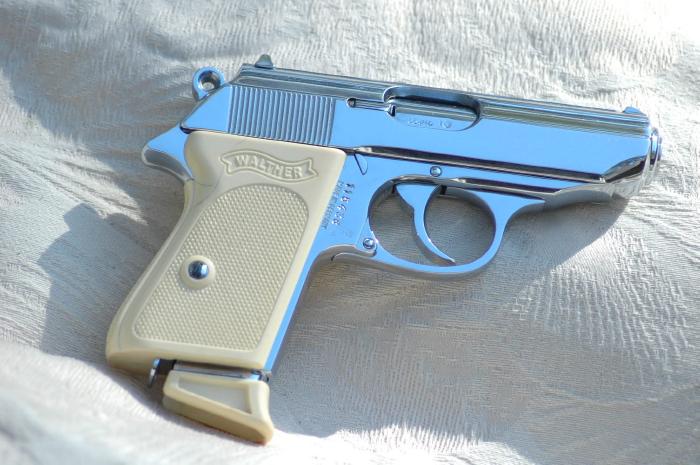 Walther Ppk Made In Germany, Factory Nickle, 380 Cal For Sale at ...