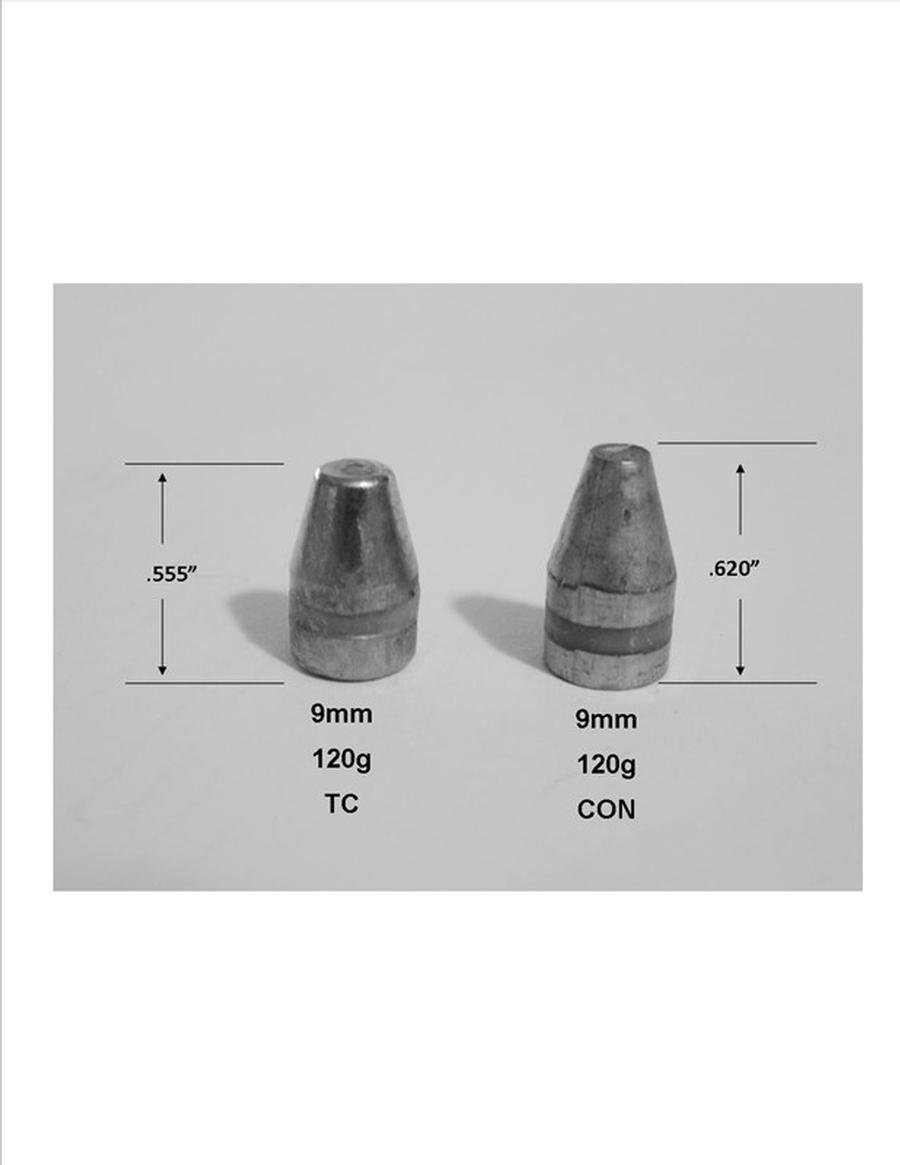 9mm Hard Cast Lead Bullets - 120g Con - 500 Ct 9mm Luger For Sale at ...