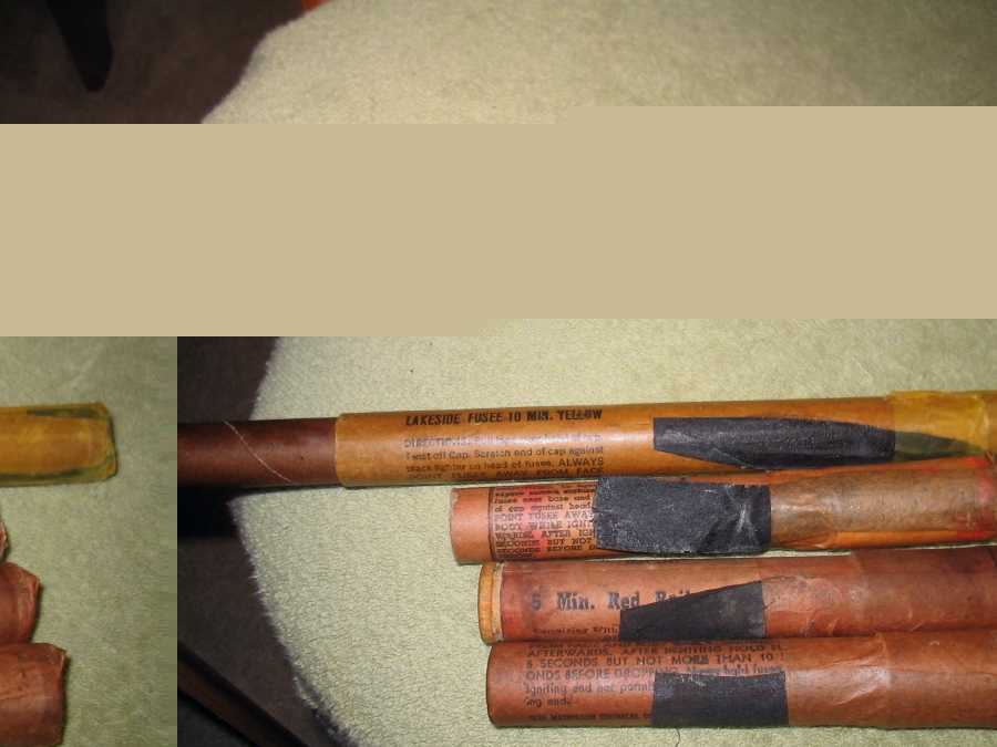 Old Railroad Flare Signal Flares Yellow & Red For Sale at GunAuction ...